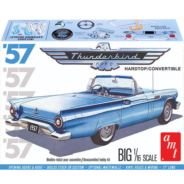 AMT 1/16 '57 Ford Thunderbird Hardtop/Convertible Big Scale Kit ...