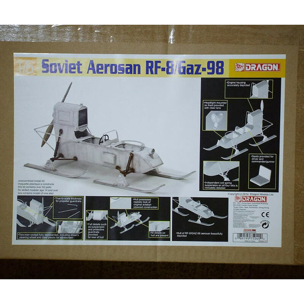 Dragon 1/6 Soviet Aerosan RF8/Gaz-98 Kit - Hobbies N Games