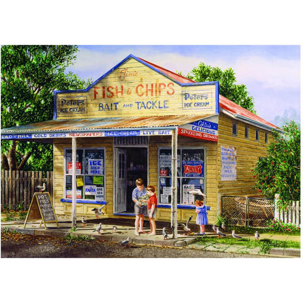 Fish & Chips by Gordon Hanley 1000pcs Puzzle - Hobbies N Games