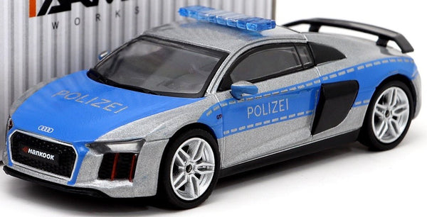Tarmac Works 1/64 Audi R8 V10 Plus German Police - Hobbies N Games